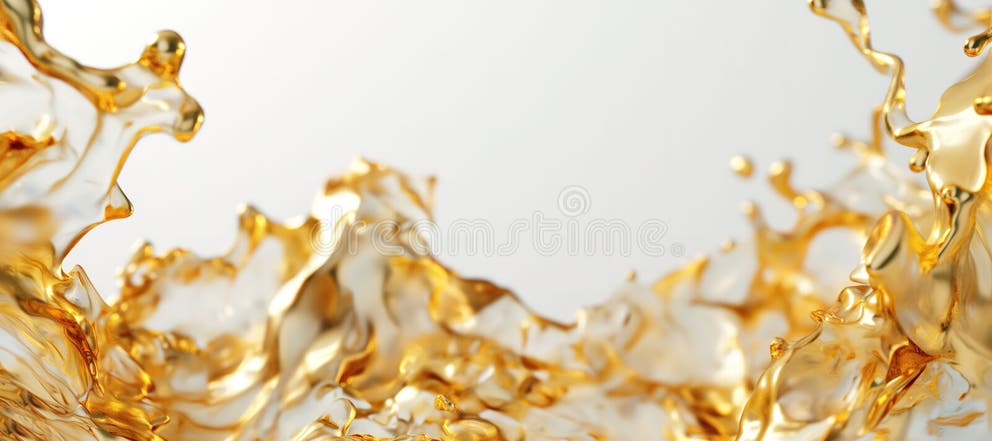 Gold Water Wave Splash Background, Liquid Stock Illustration ...