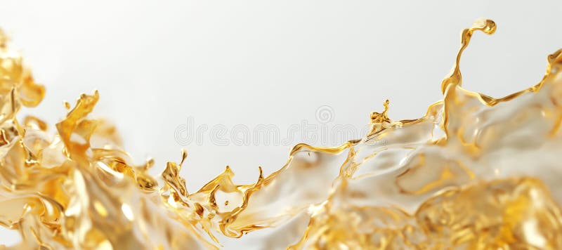 Gold Water Wave Splash Background, Liquid Stock Illustration ...
