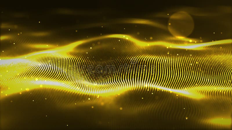 Gold Wave Background. stock illustration. Illustration of digital ...
