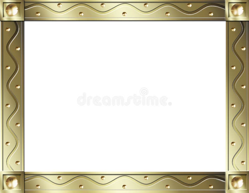 Gold Wave & Wood Finish Frame Stock Photo - Image of modern ...