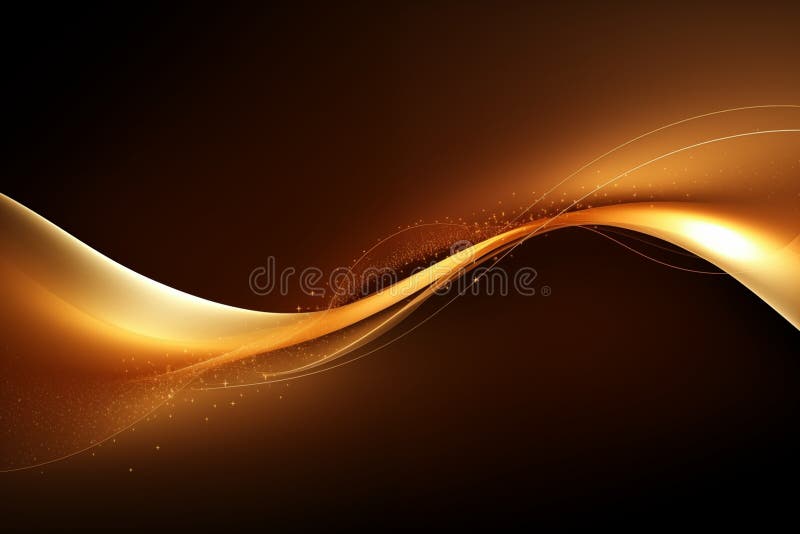 Gold Wave Gradient Background. Curve Futuristic Banner Stock ...