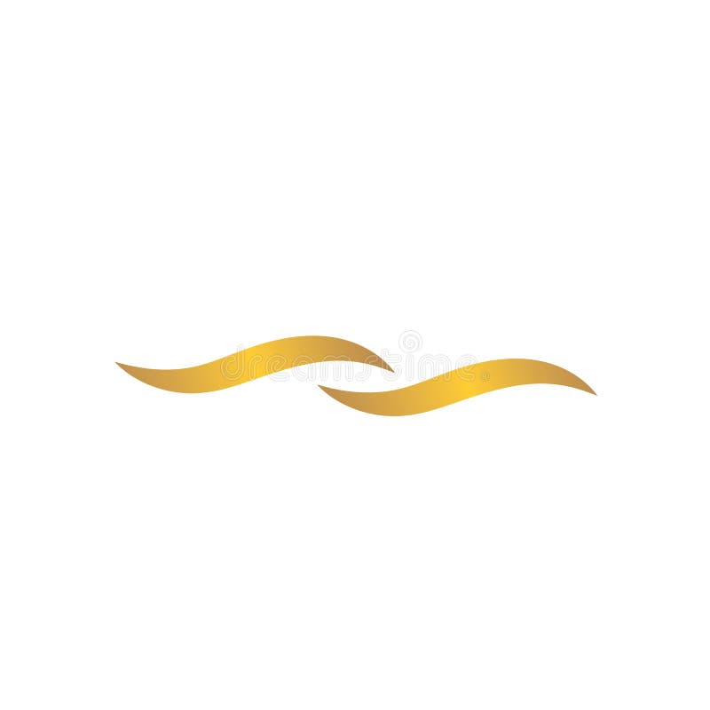 Gold Wave Icon Vector Concept Stock Vector - Illustration of wind ...