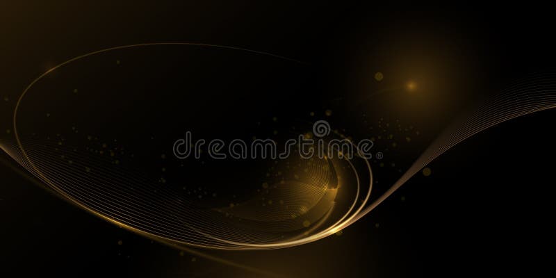 Illustration Vector Abstract Chaos, Gold Wave Line Pattern, Flow Line ...