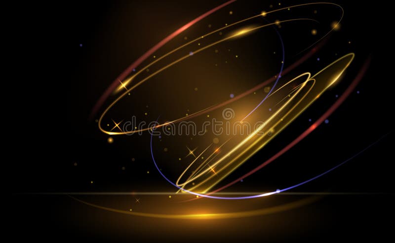 Illustration Vector Abstract Chaos, Gold Wave Line Pattern, Flow Line ...