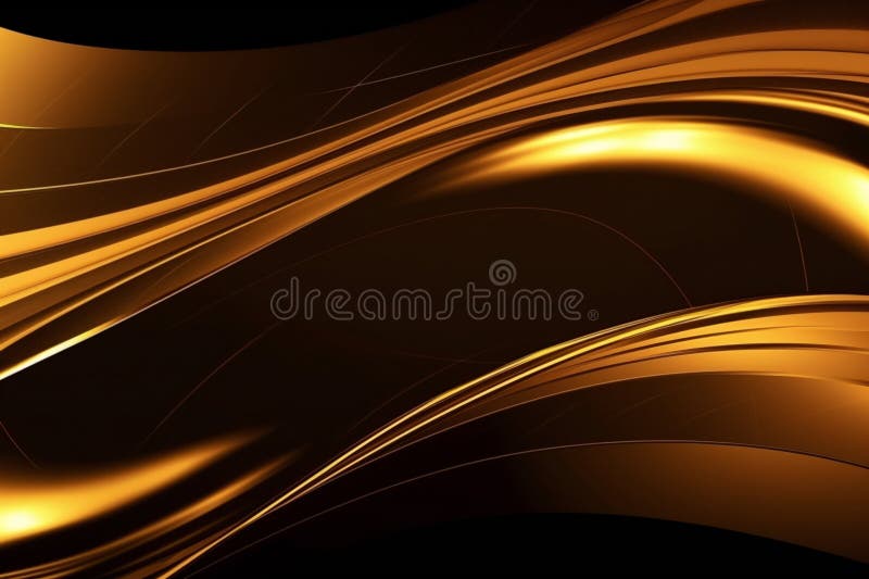 Gold Wave Motion Background, Abstract, Backgrounds Stock Illustration ...