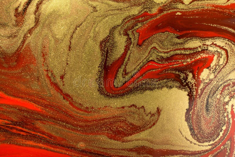 Gold Waves on Dark Red Background. Stock Photo - Image of wave, pattern ...