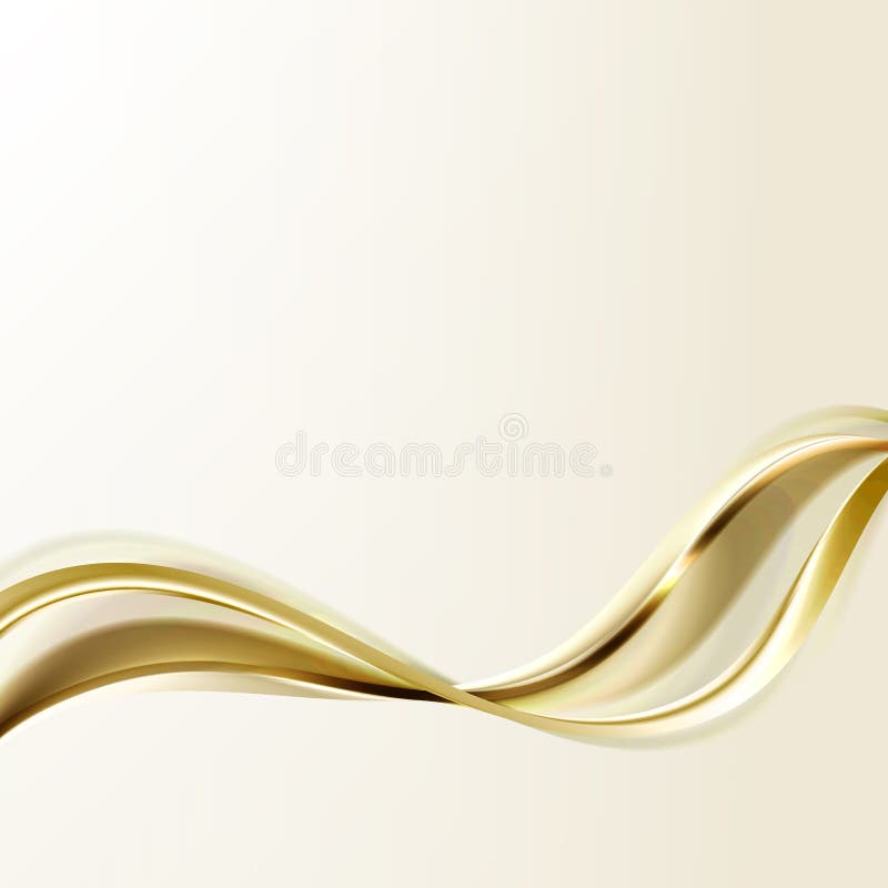 Gold Wavy Lines. Vector Gold Wave Background Stock Vector ...