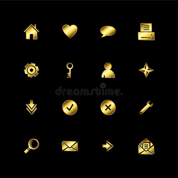 Gold Website Icons Stock Illustrations – 7,983 Gold Website Icons Stock ...