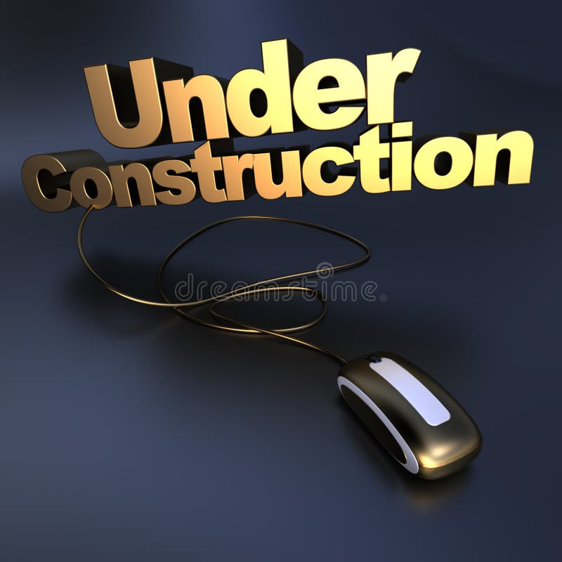 Web Under Construction in Blue Stock Illustration - Illustration of ...