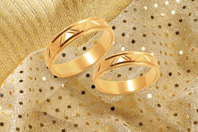Gold Wedding Rings Isolated On Stock Photo - Image of blur, design: 2909628