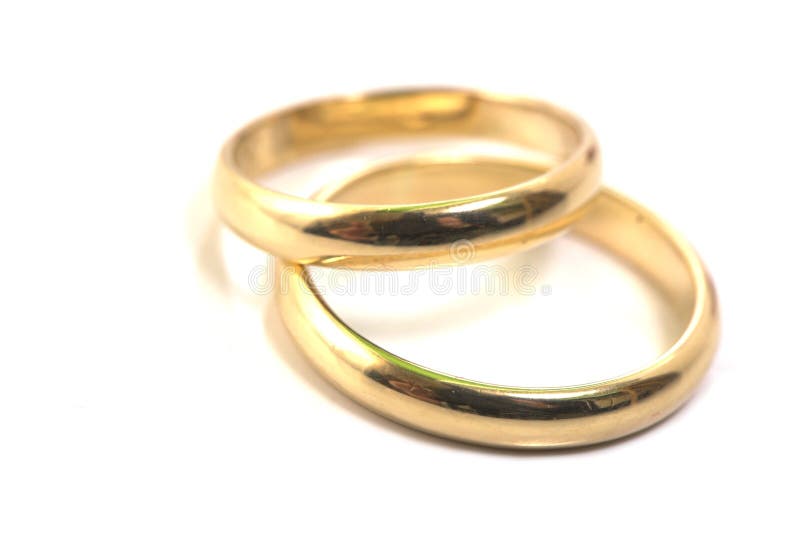Gold Wedding Rings Isolated on Stock Photo - Image of blur, design: 2909628