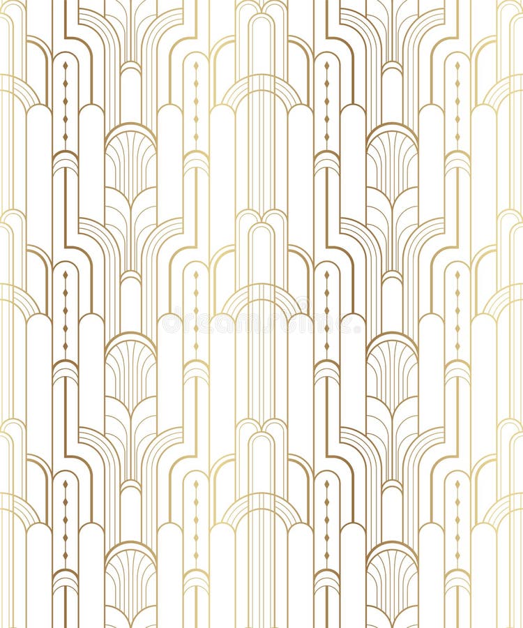 Gold Art Deco Panels on Dark Green Background Stock Vector ...