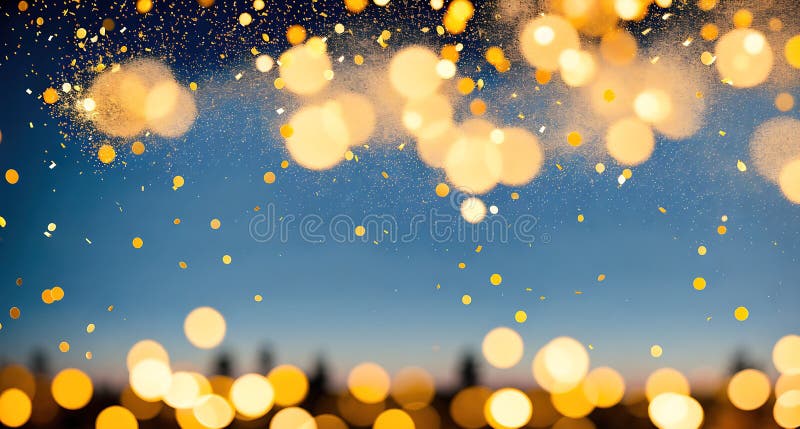 A Golden Background with Circular Dots in Different Sizes and Colors ...