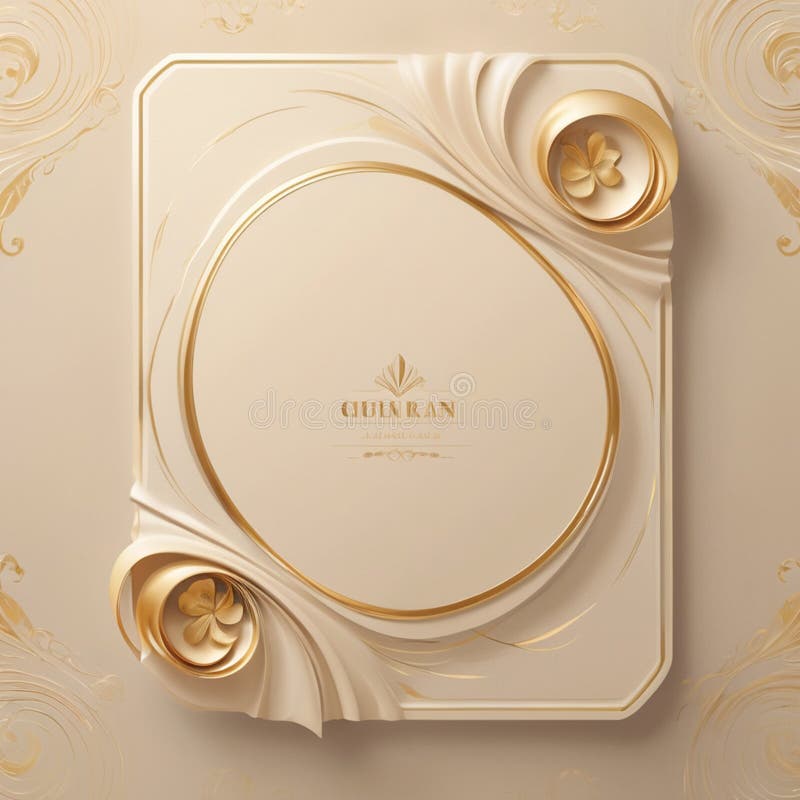 Gold white card, label set stock illustration. Illustration of royal ...