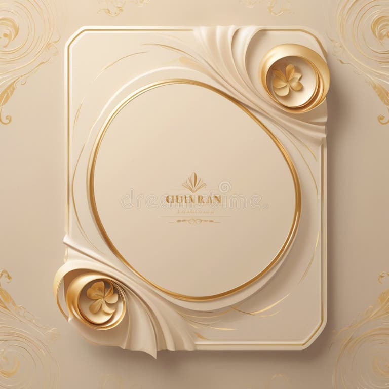 Gold white card, label set stock illustration. Illustration of royal ...