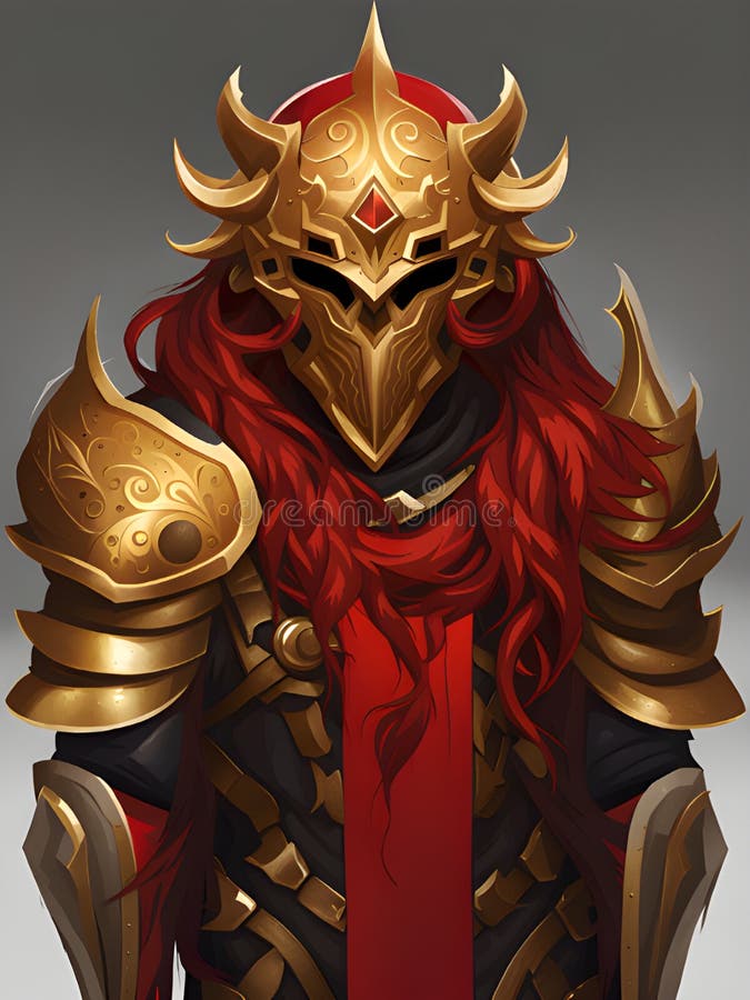 Gold and White King of the Red Armor, with a Gold Crown Stock ...