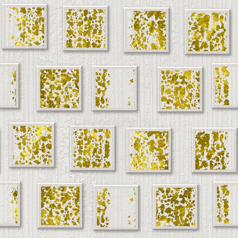 Gold Metal Seamless Texture with Pattern Stock Illustration ...