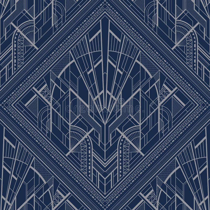 Seamless Art Deco Geometric Gold and White Pattern Stock Vector ... Seamless Art Deco Geometric Gold and White Pattern Stock Vector ...