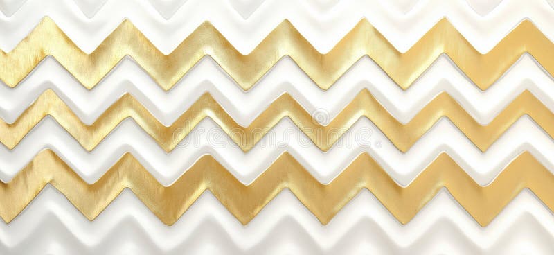 Gold and White Zigzag Pattern with Glossy Finish for Elegant ...