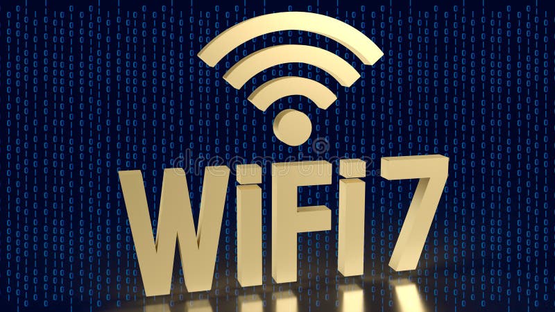 The Gold Wifi 7 on Digital Background for Technology Concept 3d ... The Gold Wifi 7 on Digital Background for Technology Concept 3d ...