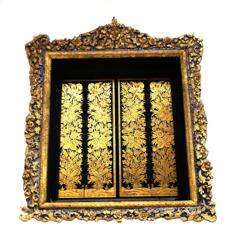 Gold Window Frame stock image. Image of capital, gold - 5358857