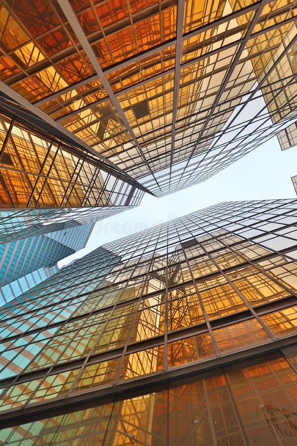 Gold Windows Building at Tsim Sha Tsui Stock Photo - Image of hong ...