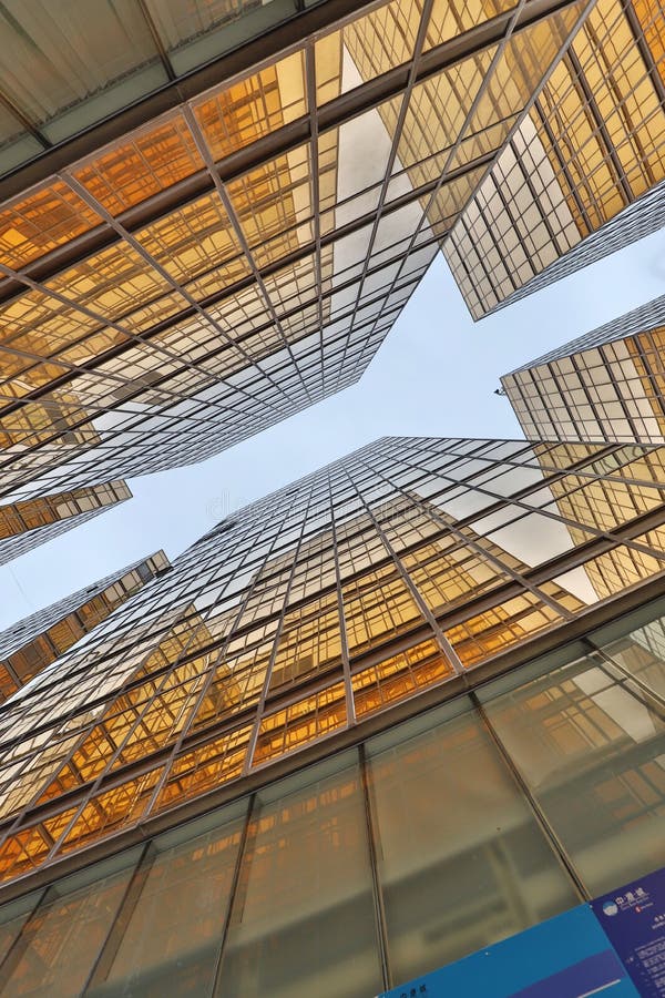 Gold Windows Building at Tsim Sha Tsui Stock Image - Image of share ...