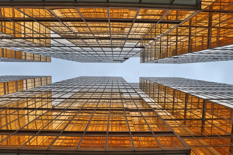 Gold Windows Building at Tsim Sha Tsui Stock Image - Image of tower ...