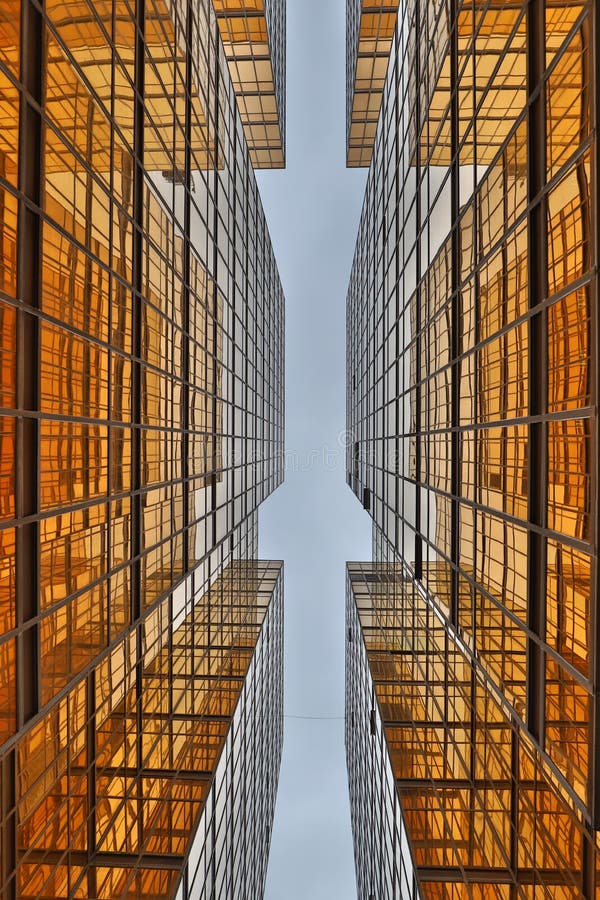 Gold Windows stock image. Image of mirror, facade, concepts - 25495597