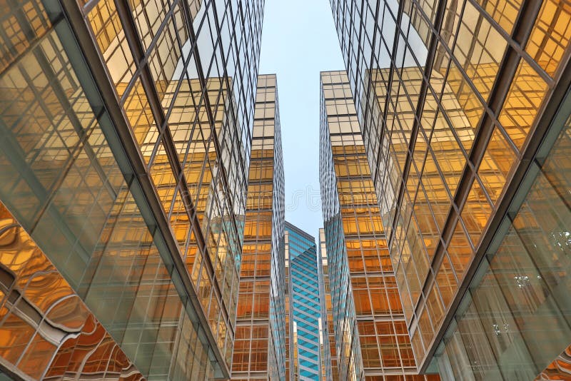 Gold Windows Building at Tsim Sha Tsui Stock Image - Image of modern ...