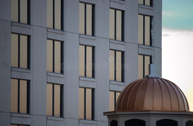 Gold Windows stock photo. Image of condominium, light - 98412154