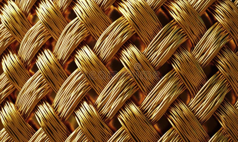 A Gold Wire with a Pattern of Lines Stock Illustration - Illustration ...