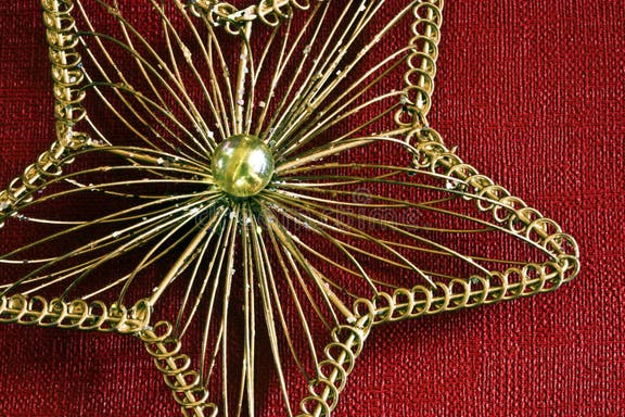 Gold wire star stock image. Image of festival, wire, christmas - 10985335