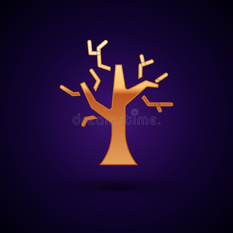 Set Withered Tree, Drought and Earthquake Icon. Vector Stock ...