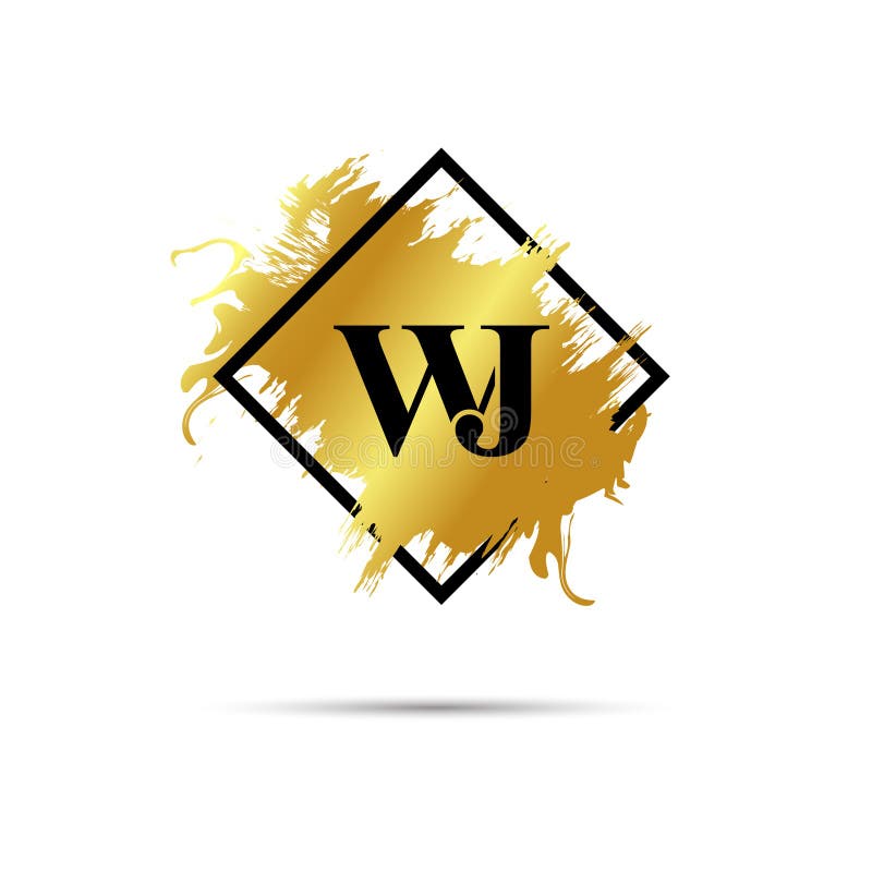 Gold WJ Logo Symbol Vector Art Design Stock Illustration - Illustration ...