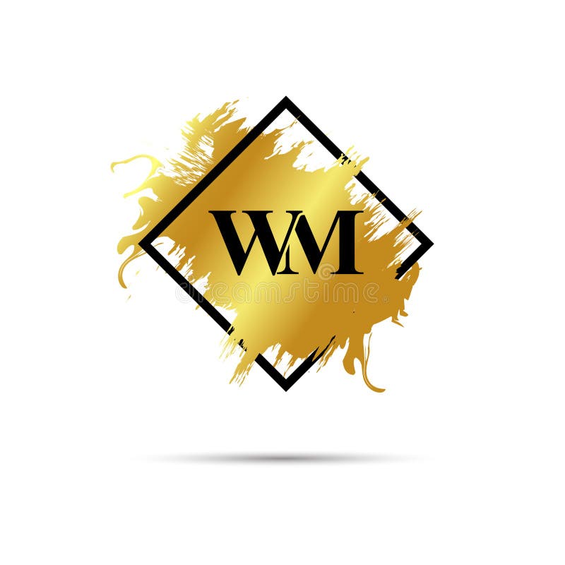 Gold WM Logo Symbol Vector Art Design Stock Illustration - Illustration ...