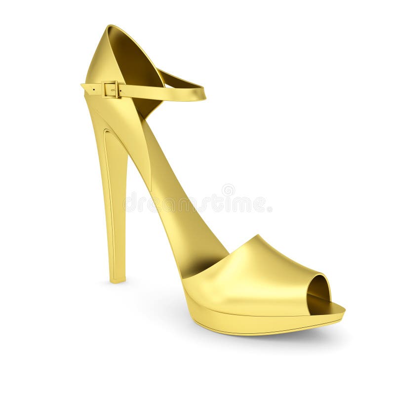 Gold High Heel Shoe Stock Illustrations – 230 Gold High Heel Shoe Stock ...