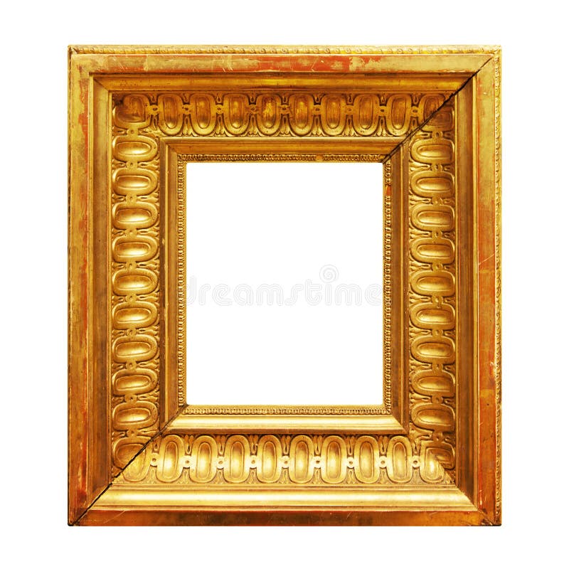 Wood gold frame stock photo. Image of borders, empty - 60020244