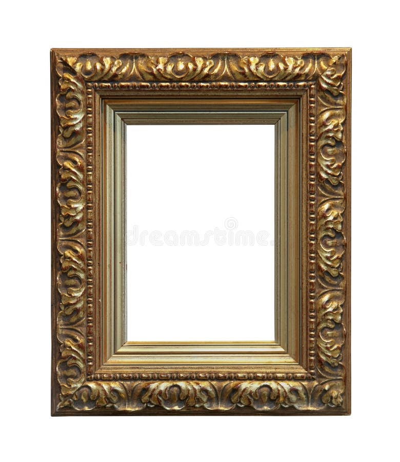 Gold wooden frame stock photo. Image of isolated, frame - 29018038