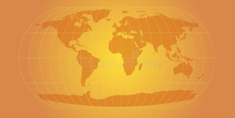 Gold world map stock illustration. Illustration of mapping - 556570