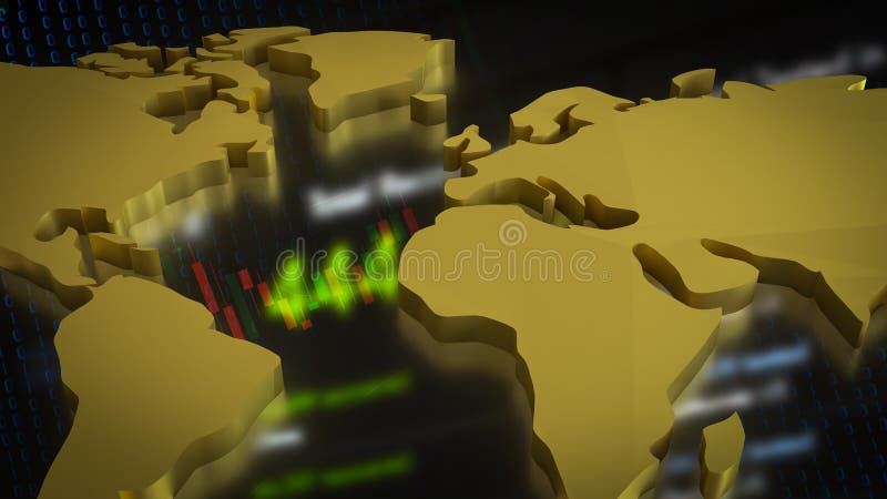 The Gold World Map for Education or Business Concept 3d Rendering Stock ...