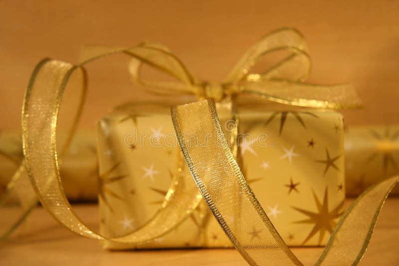 Gold wrappings stock image. Image of golden, white, snowflake - 1528601