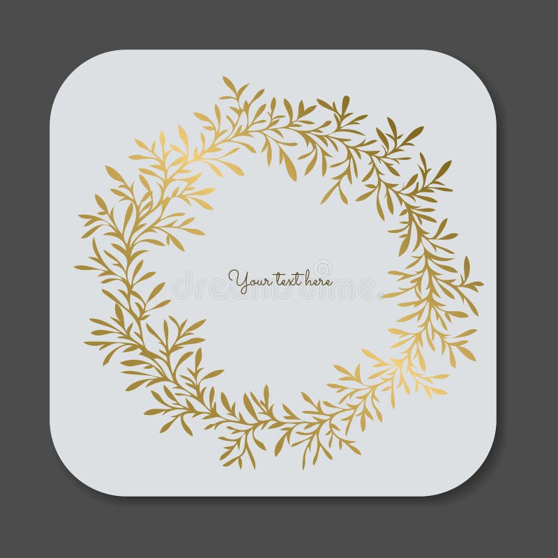 Gold wreath stock vector. Illustration of decorative - 95271247