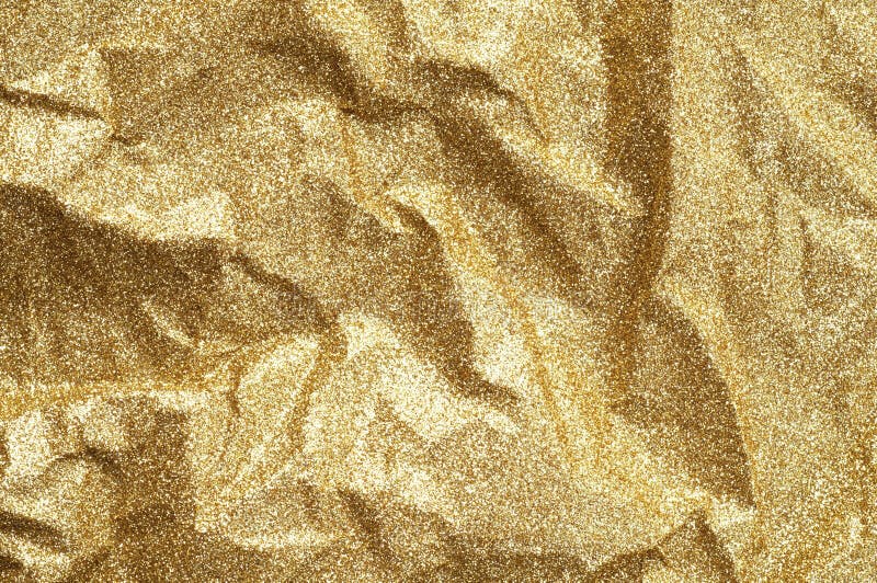 Gold Wrinkled Paper Texture Abstract Background Stock Photo - Image of ...