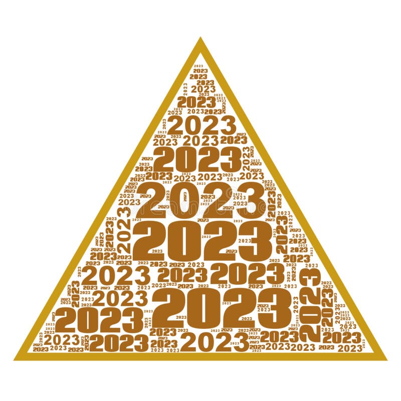 Gold 2023 Year Text Illustrations Background Abstracts Stock ...