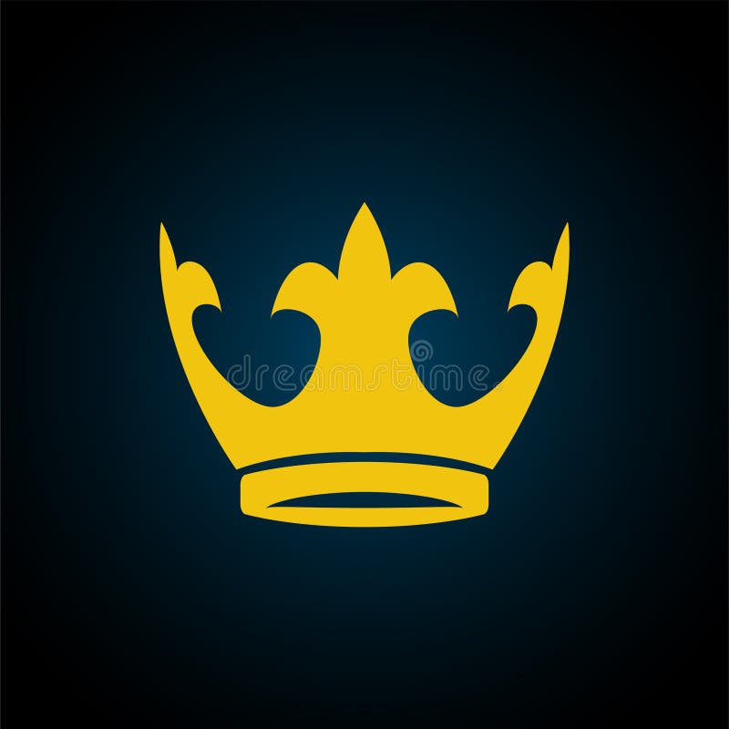 Gold Yellow Crown Icon. Vector Symbol of King, Royal Stock Vector ...