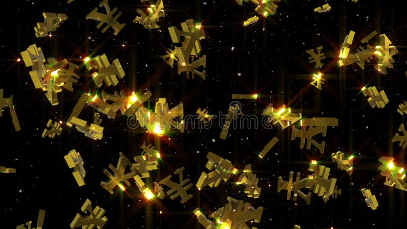 Gold Yen Money Symbol Loop Animation Stock Video - Video of account ...