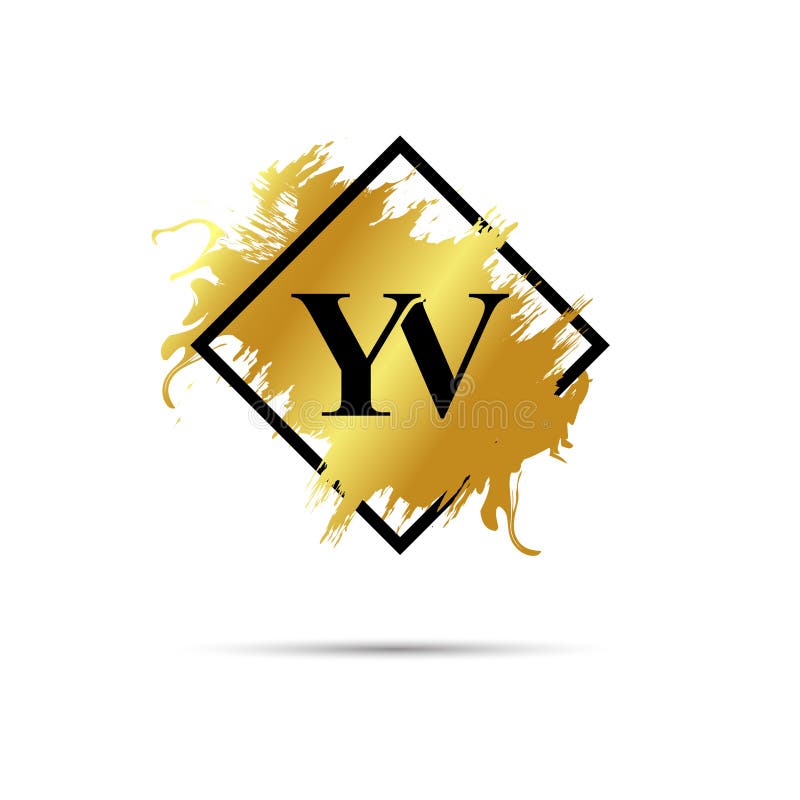 Gold YV Logo Symbol Vector Art Design Stock Illustration - Illustration ...