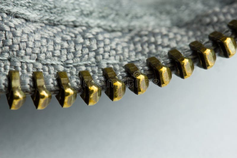 Gold Zip stock image. Image of clothing, accessories - 26853667