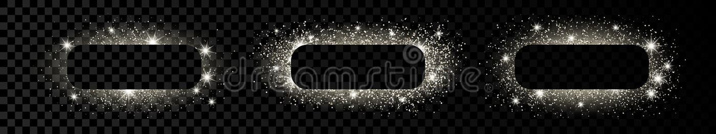 Silver Rectangle Glitter Frames Stock Illustrations – 284 Silver ...